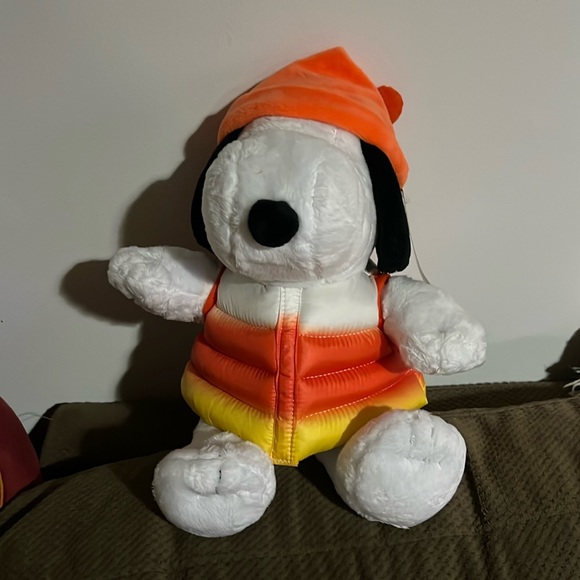 Peanuts | Toys | Peanuts Snoopy Candy Corn Puffer Coat Plush In | Poshmark